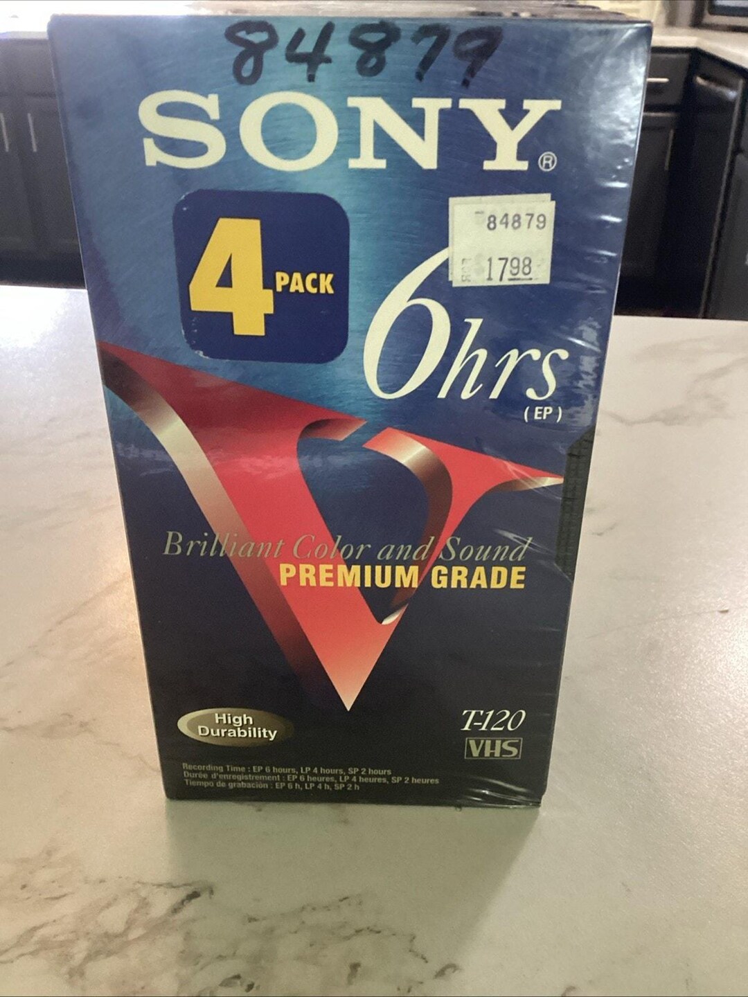 Sony VHS Premium Grade Blank Video Tapes T-120 6hrs EP New Sealed 4 ...