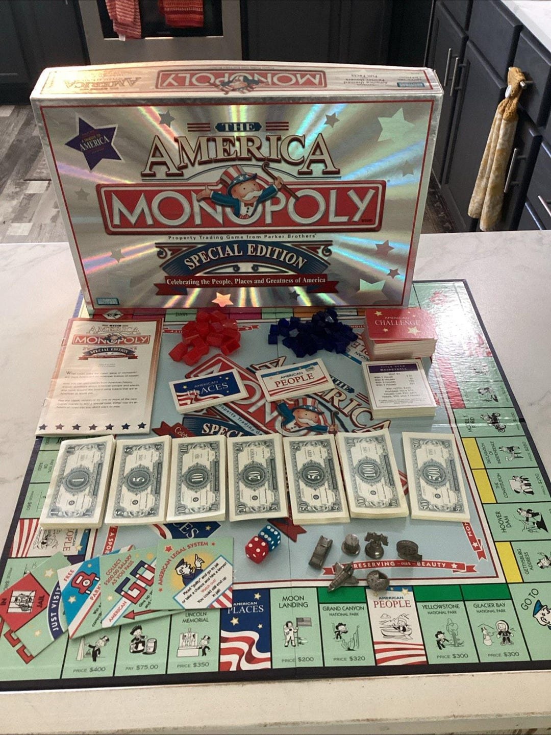 Monopoly America Special Edition 2002 Parker Brothers Complete in Box ...