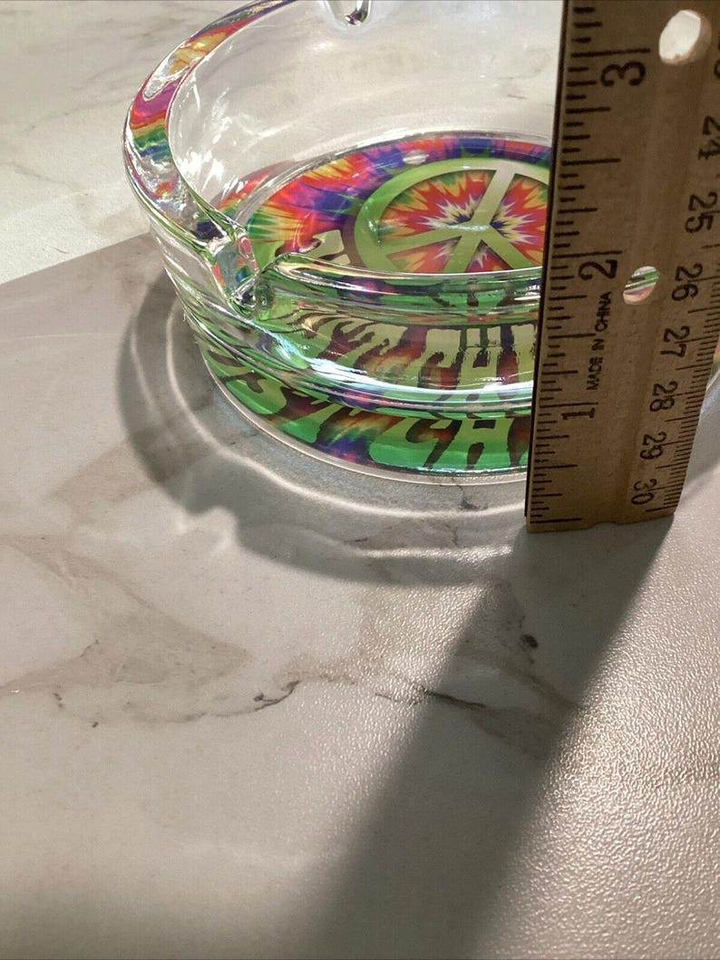 Just Chill Round Glass Ashtray - Etsy