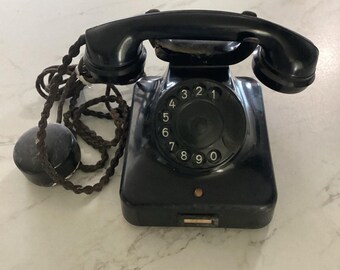 Vintage Western Electric Bell Systems Red Rotary Dial Desk Phone ...