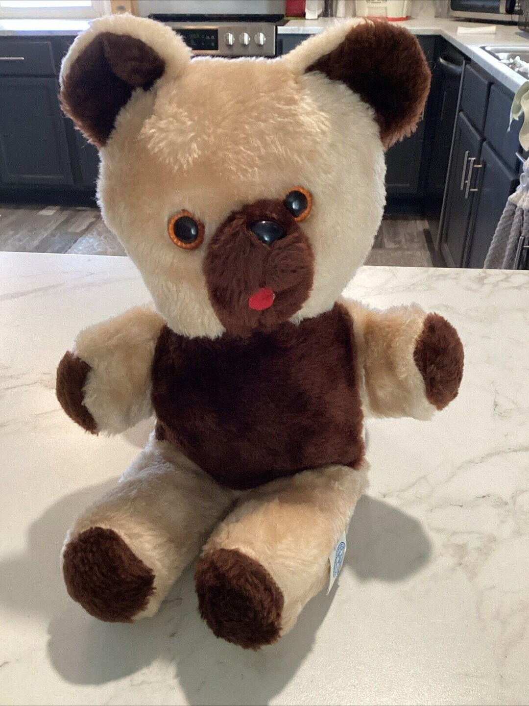 Vintage Musical Wind up Teddy Bear Plush 12” Works Commonwealth ...