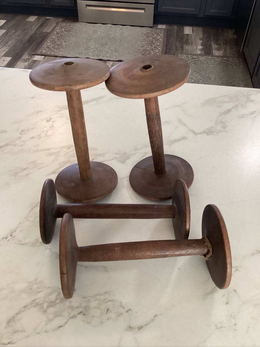 Antique Wooden Industrial Textile Bobbins Spools Spindles Lot - Etsy