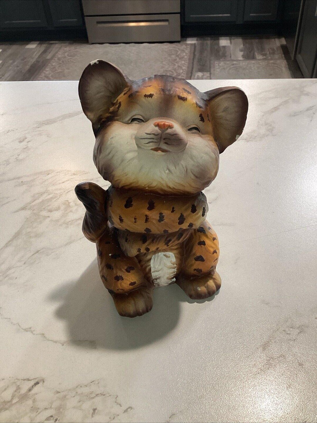 Vintage Leopard Coin Bank 6” Tall - Etsy