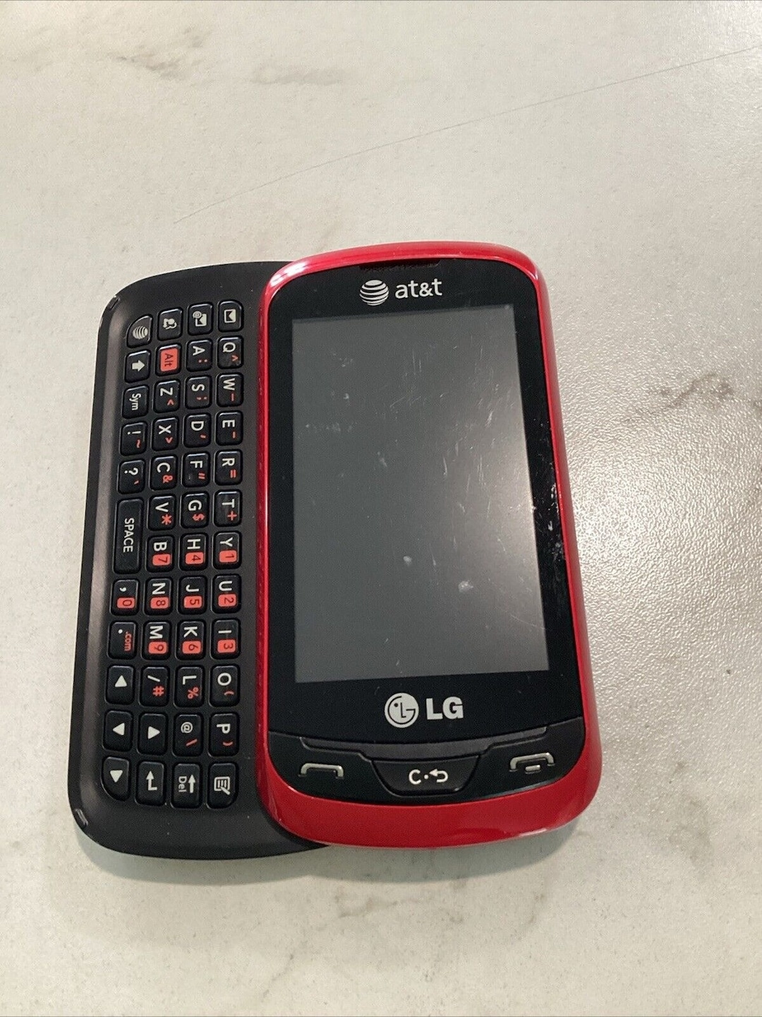 LG Xpression / Expression C395 Red Black AT&T Slide Phone Untested - Etsy