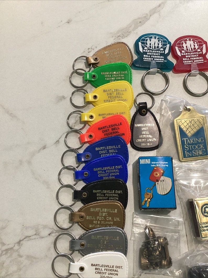 Lot of 25 Vintage Southwestern Bell Key Chains Magnet Band Aid Oklahoma ...