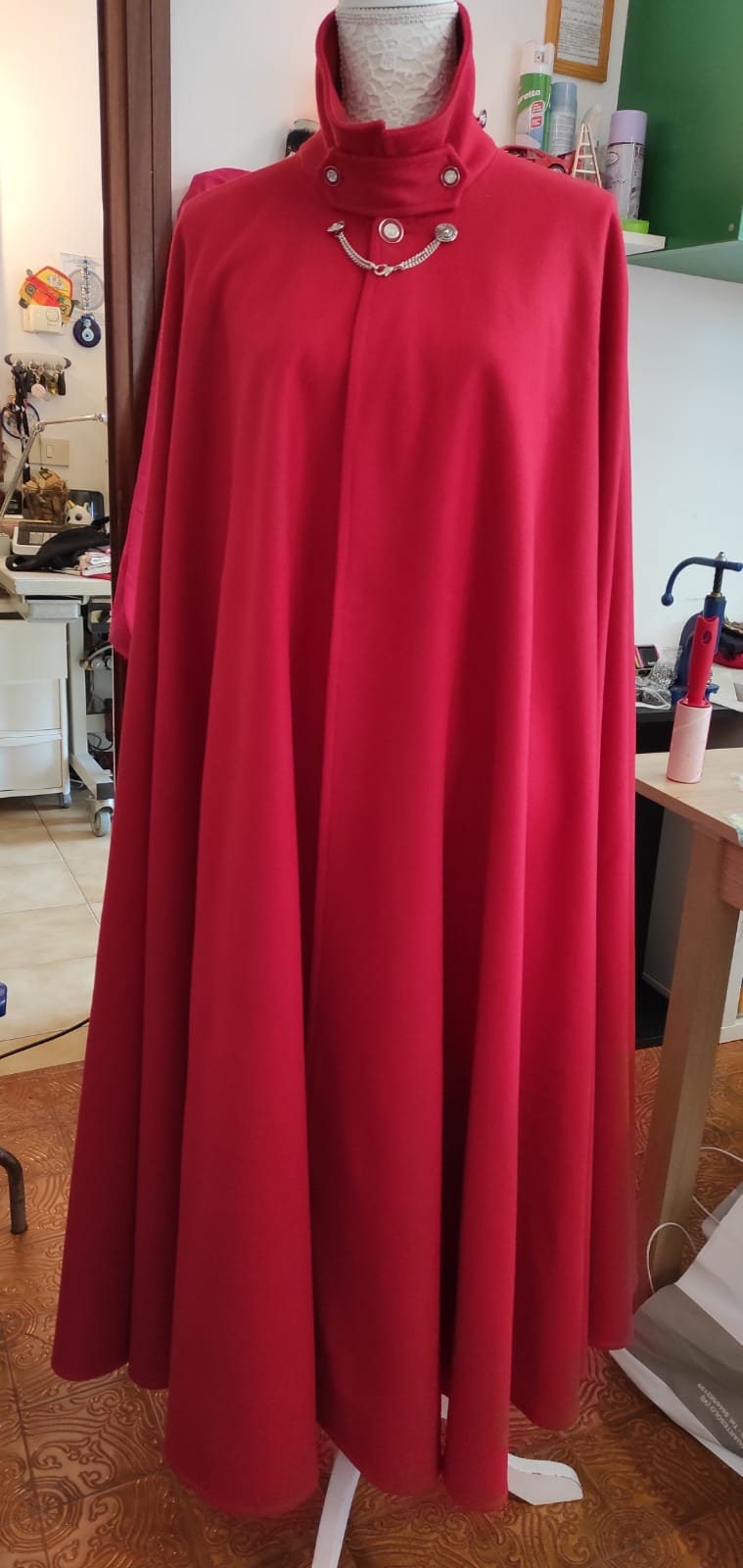 Luxurious Red Venetian Tabarro in Pure Wool - Etsy