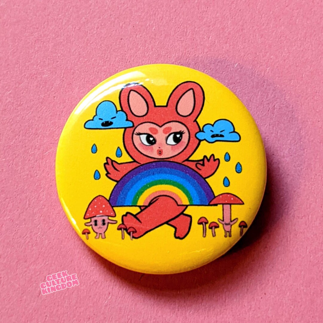 Sassy Bunny Button Badge - Etsy