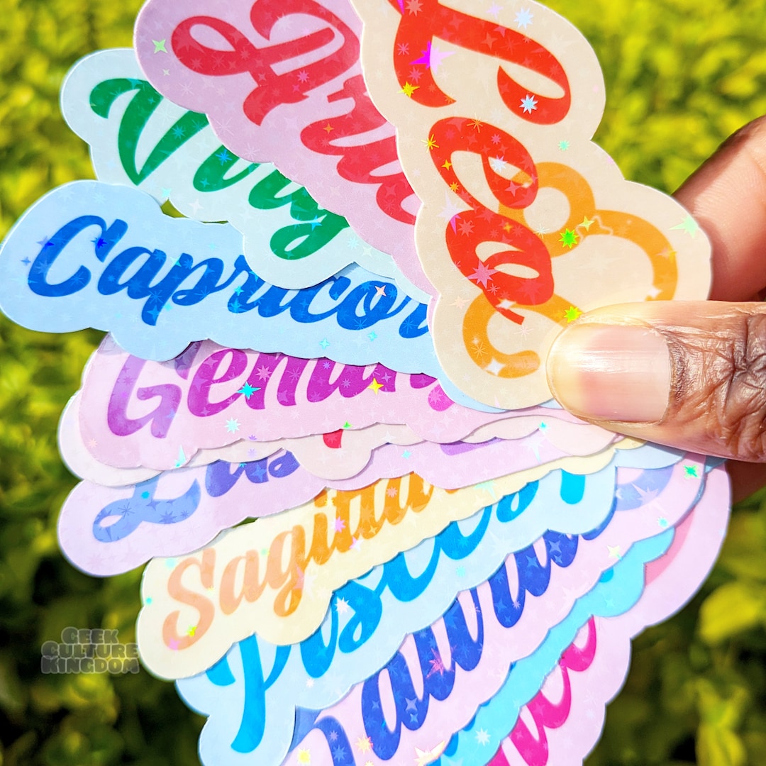 Star Sign Vinyl Stickers. Part 2 Holographic Zodiac Stickers. - Etsy