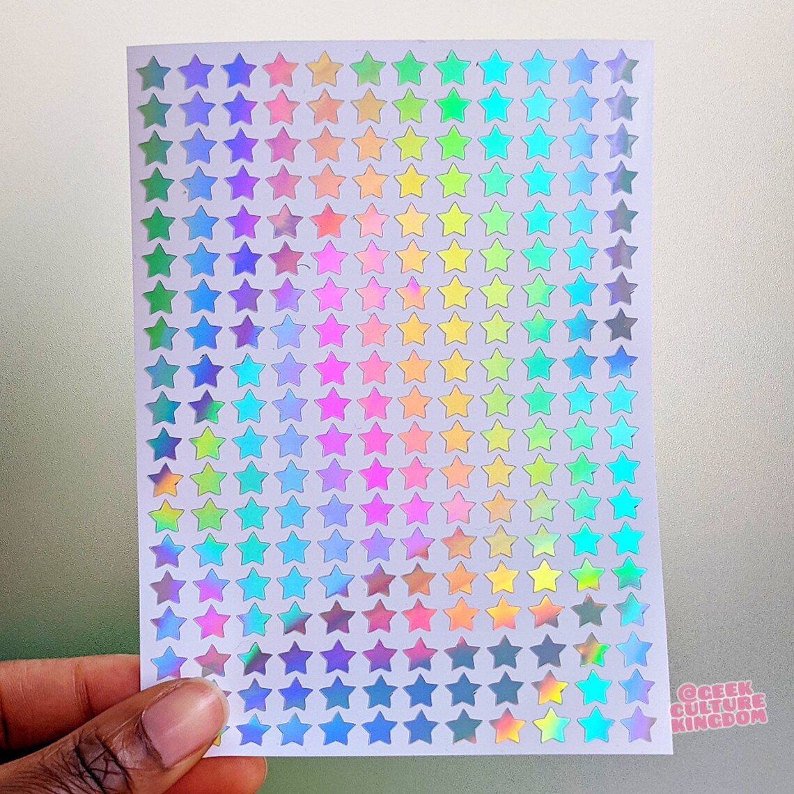 Holographic Silver Star Vinyl Sticker Sheet. Bullet Journal Stickers ...