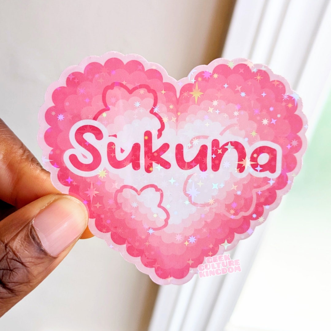 Sukuna Heart Vinyl Sticker. Anime Crush Holographic Sparkle Sticker. - Etsy