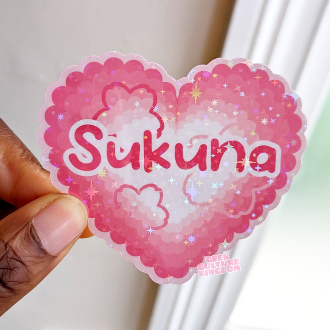 Sukuna Heart Vinyl Sticker. Anime Crush Holographic Sparkle - Etsy