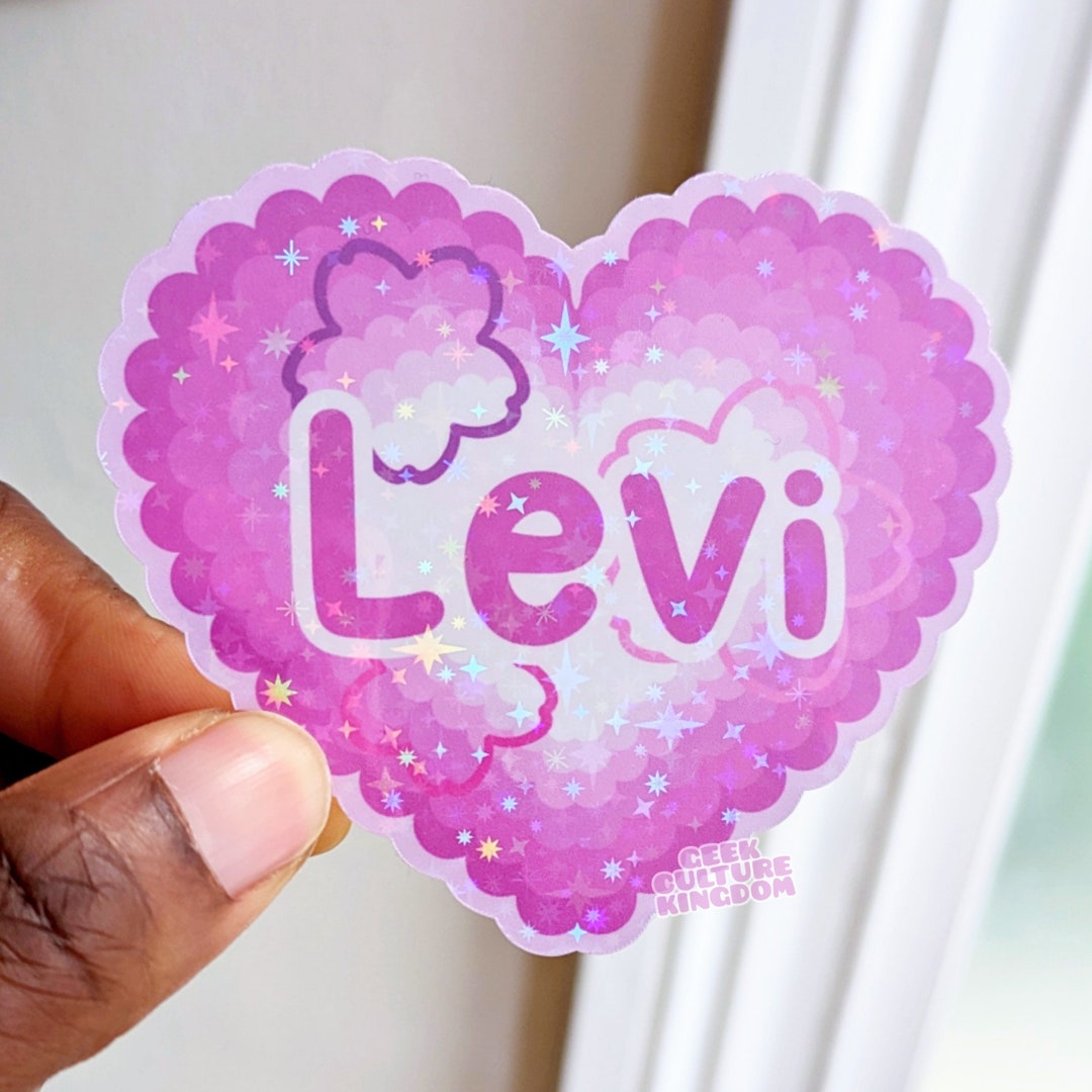 Levi Heart Vinyl Sticker. Anime Crush Holographic Sparkle Sticker. - Etsy