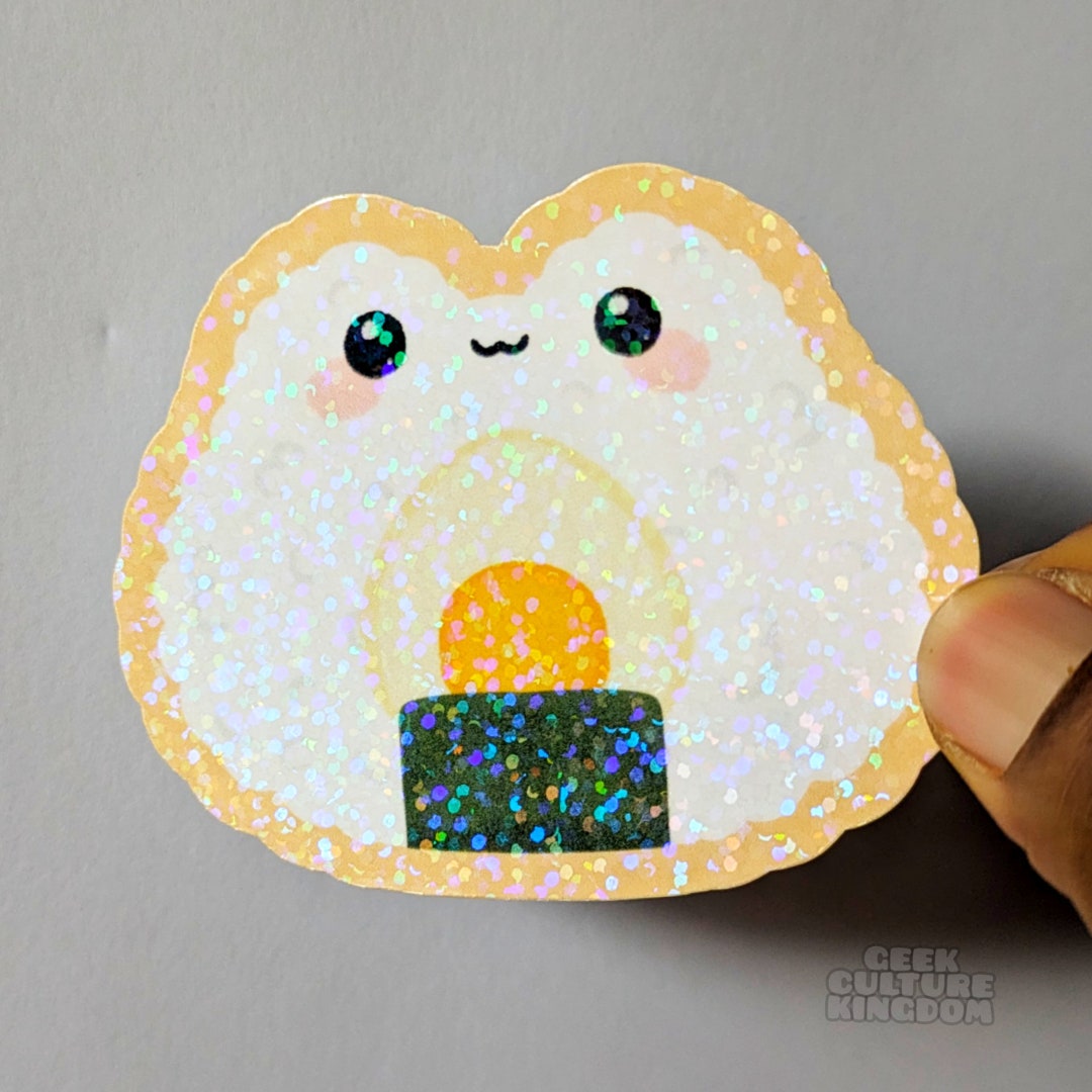 Sushi Rice Frog Onigiri Vinyl Sticker. Cute Holographic Sticker. - Etsy