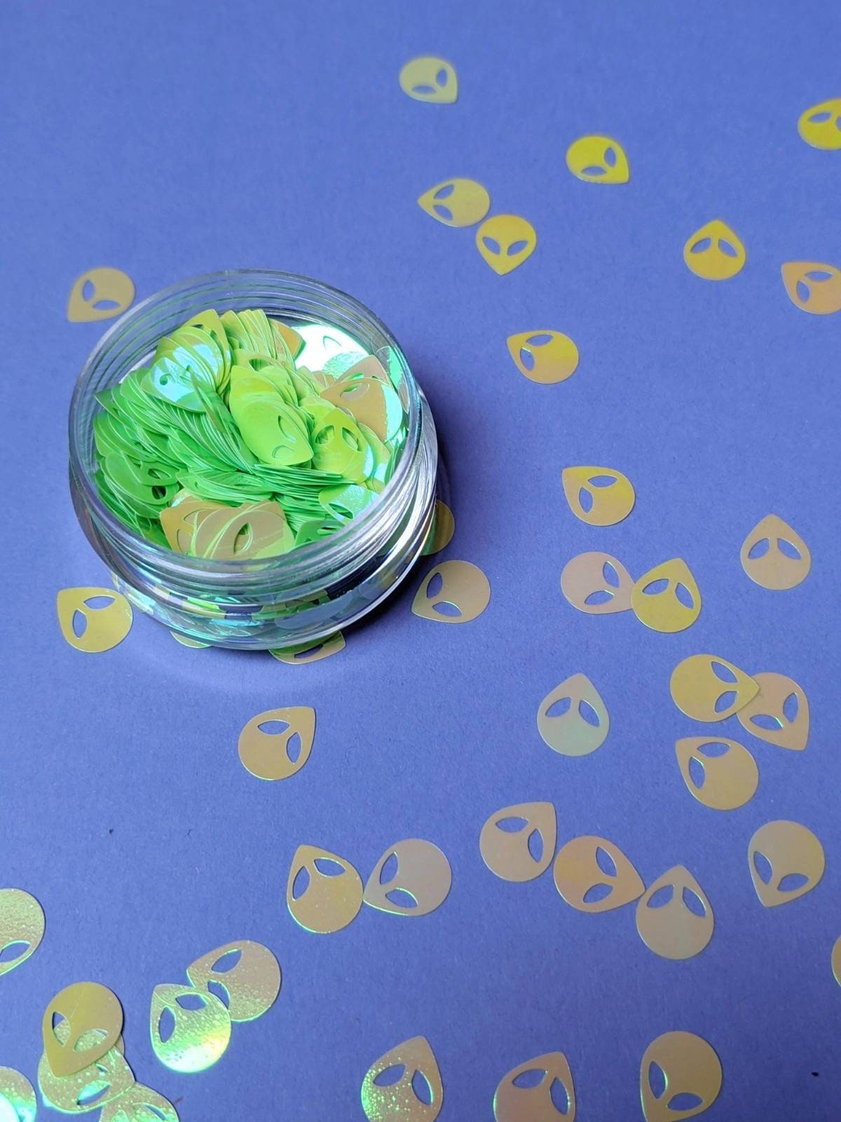 Alien Glitter. Alien Head Confetti for Crafting Resin and | Etsy