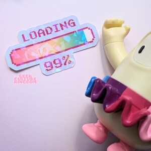 Loading Bar Rainbow Sticker. Holographic Vinyl Sticker. - Etsy