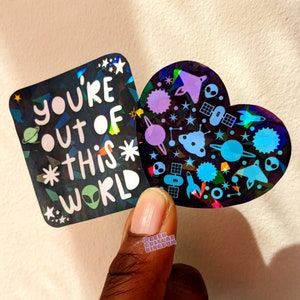Out of This World Holographic Vinyl Sticker Set - Etsy