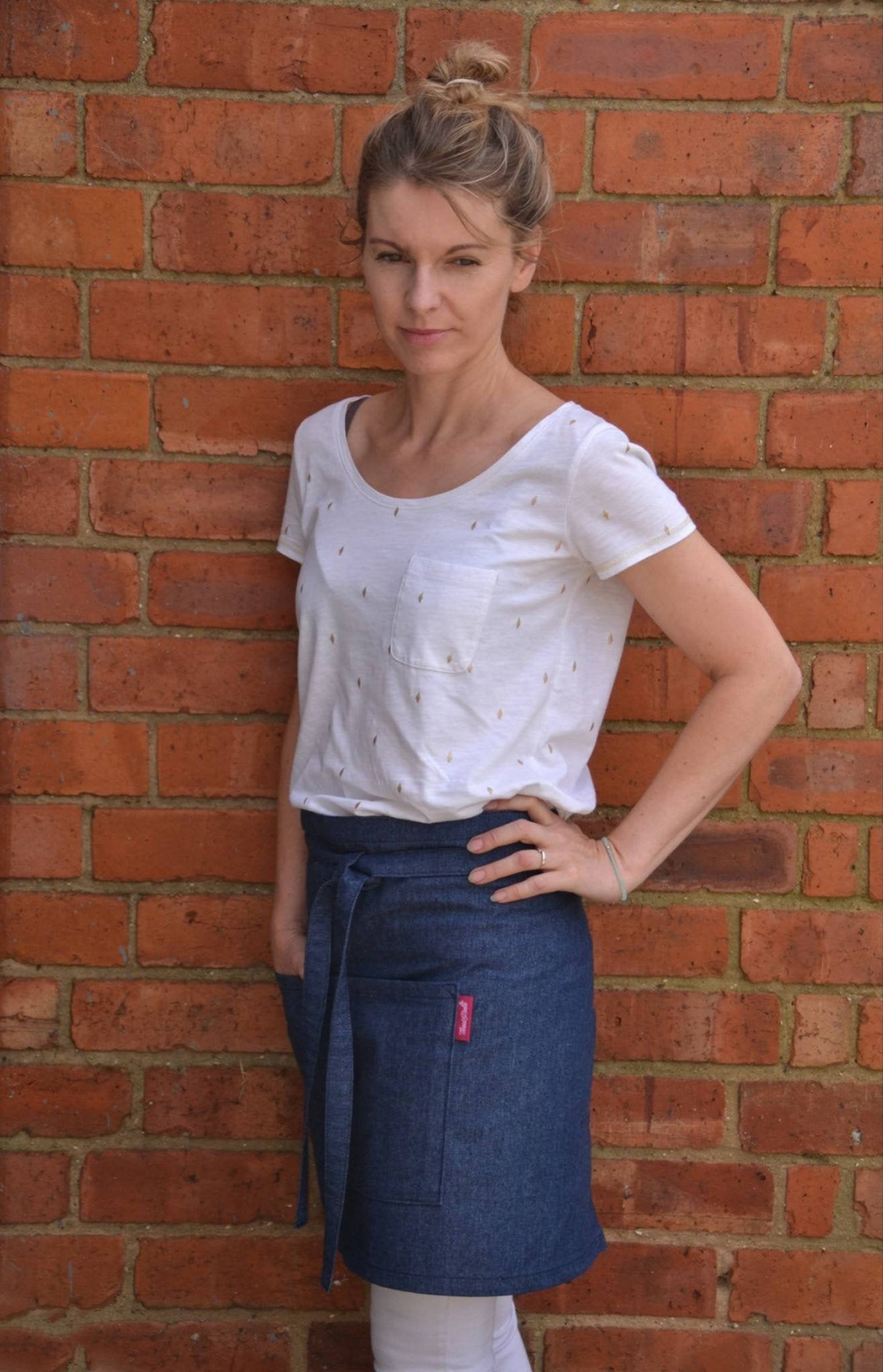 Denim Short Apron, Half Apron,waist Apron, Work,bar Apron, Kitchen ...