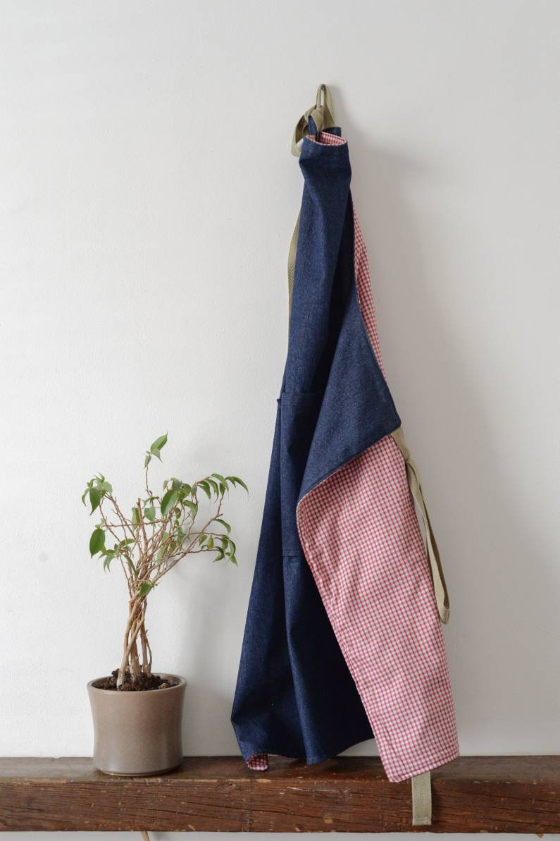 BARA Denim Apron With Adjustable Neck Strap,apron ,unisex Apron, Lined ...