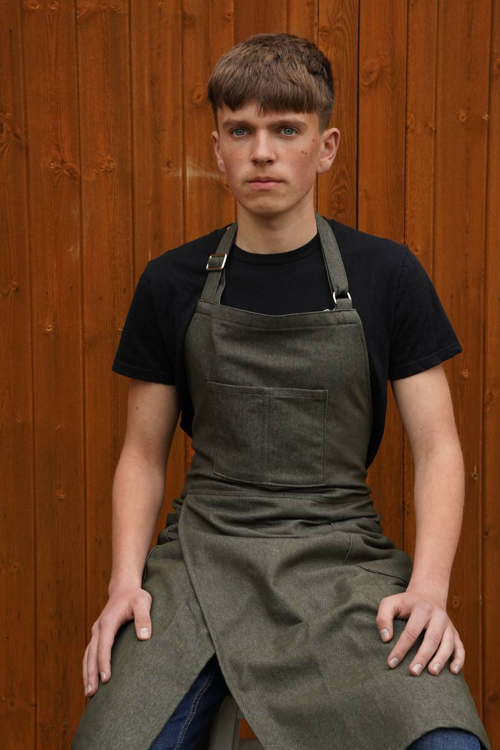Pottery Denim Apron, Pottery Apron With Split Leg, With Adjustable Neck ...