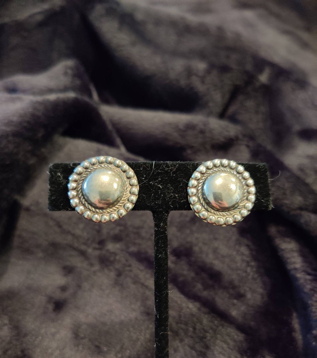 Signed Sterling Silver Ball and Rope Round Puffy Concho - Etsy