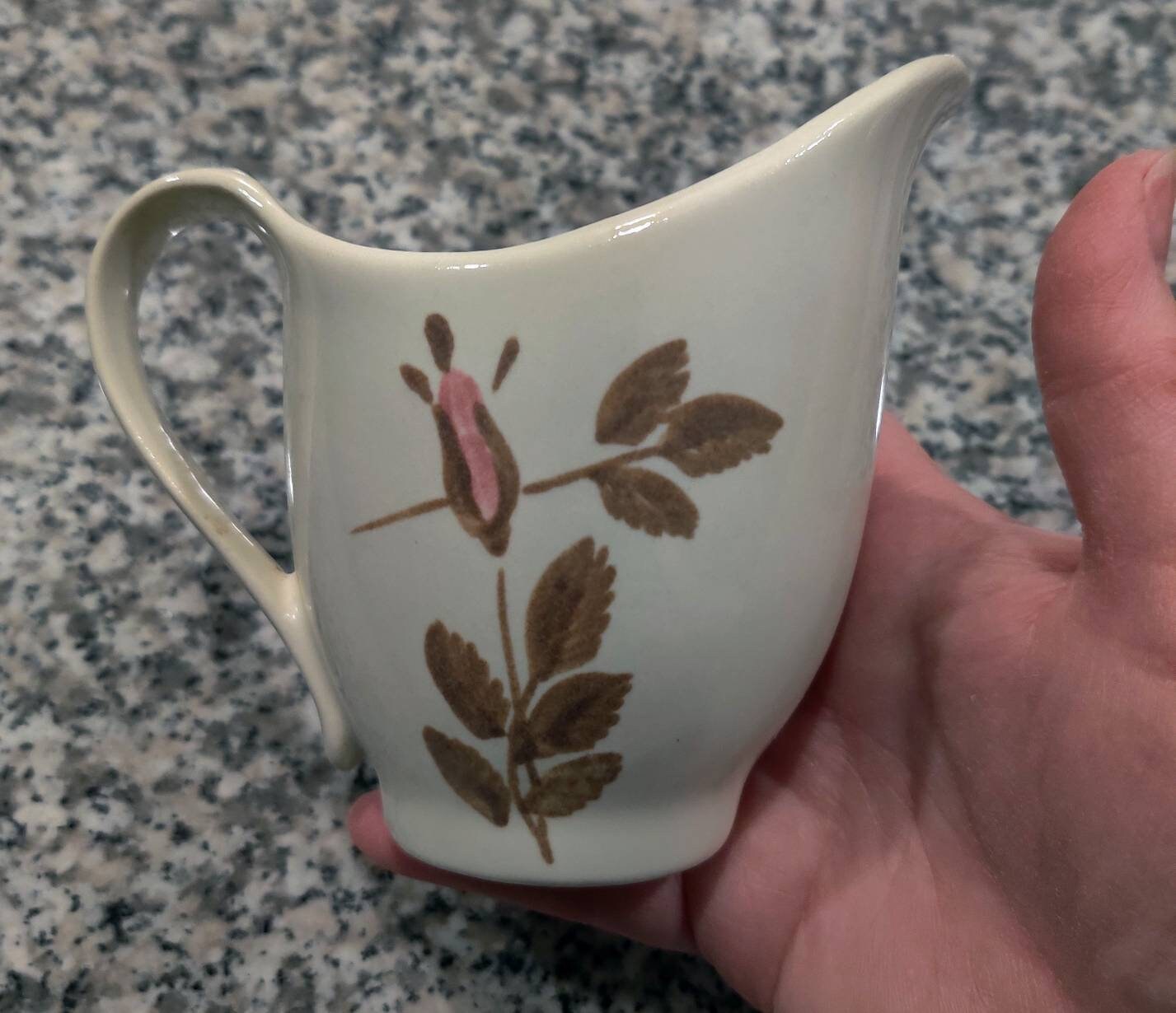 Red Wing Hand Painted Pink Rose Creamer - Etsy