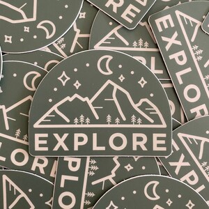 Explore Mountain Sticker, Water Bottle Stickers for Hydroflask, Nature ...