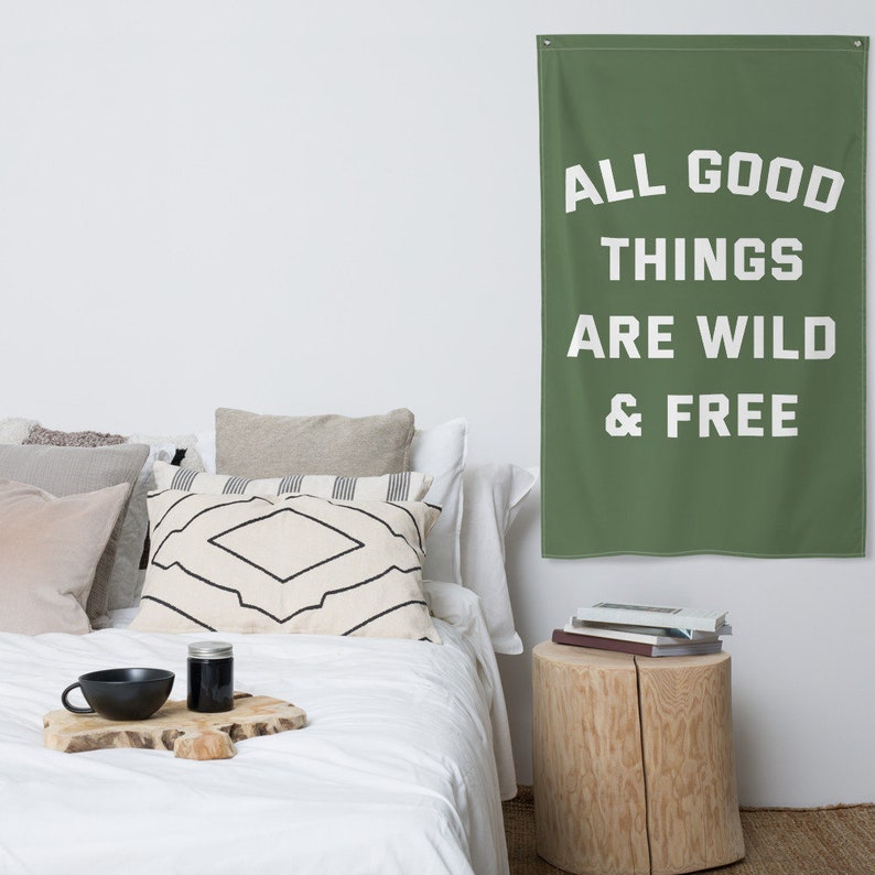 Wild and Free Wall Decor Wall Banner Flag Camp Flag - Etsy