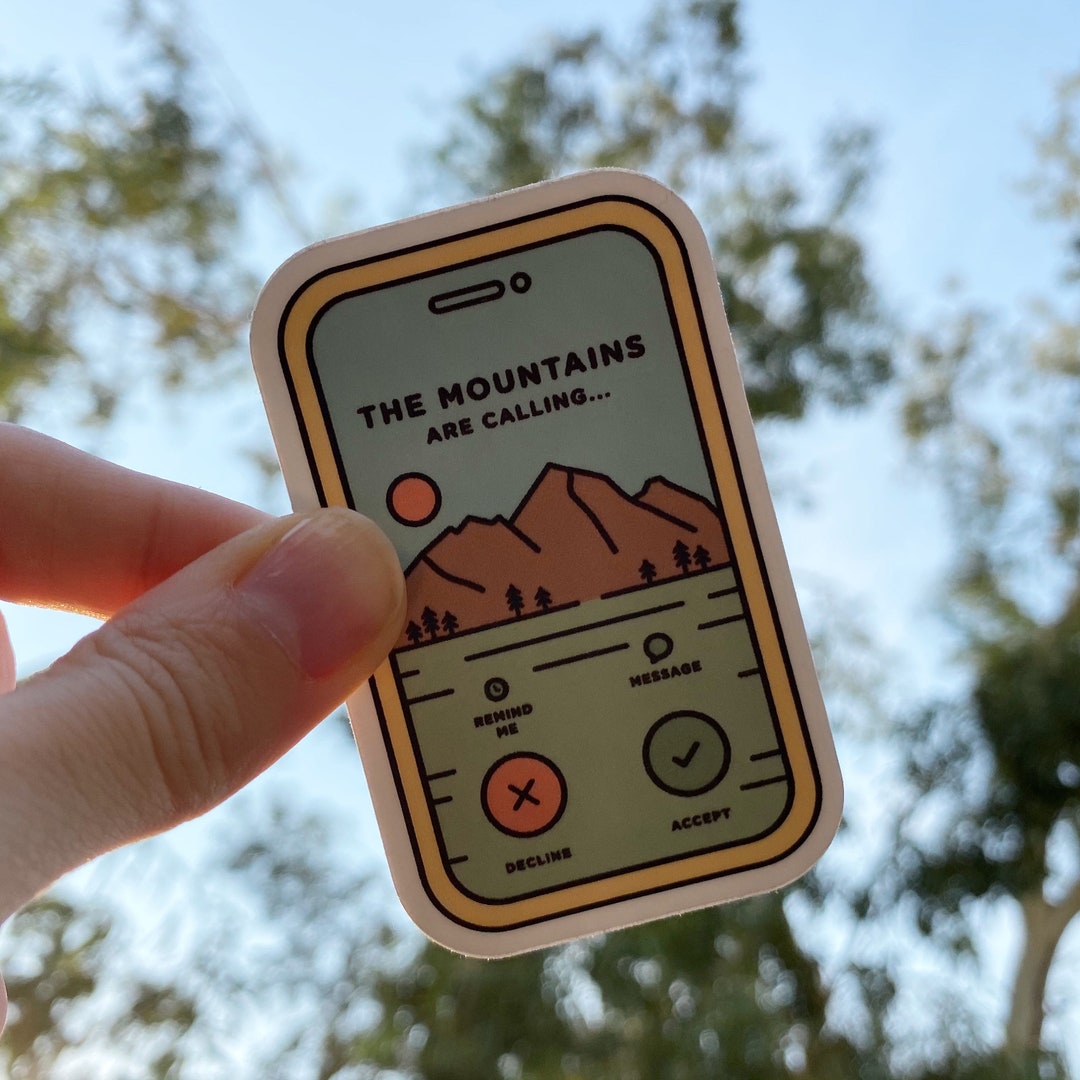 The Mountains Are Calling Sticker, Water Bottle Sticker for Hydroflask ...