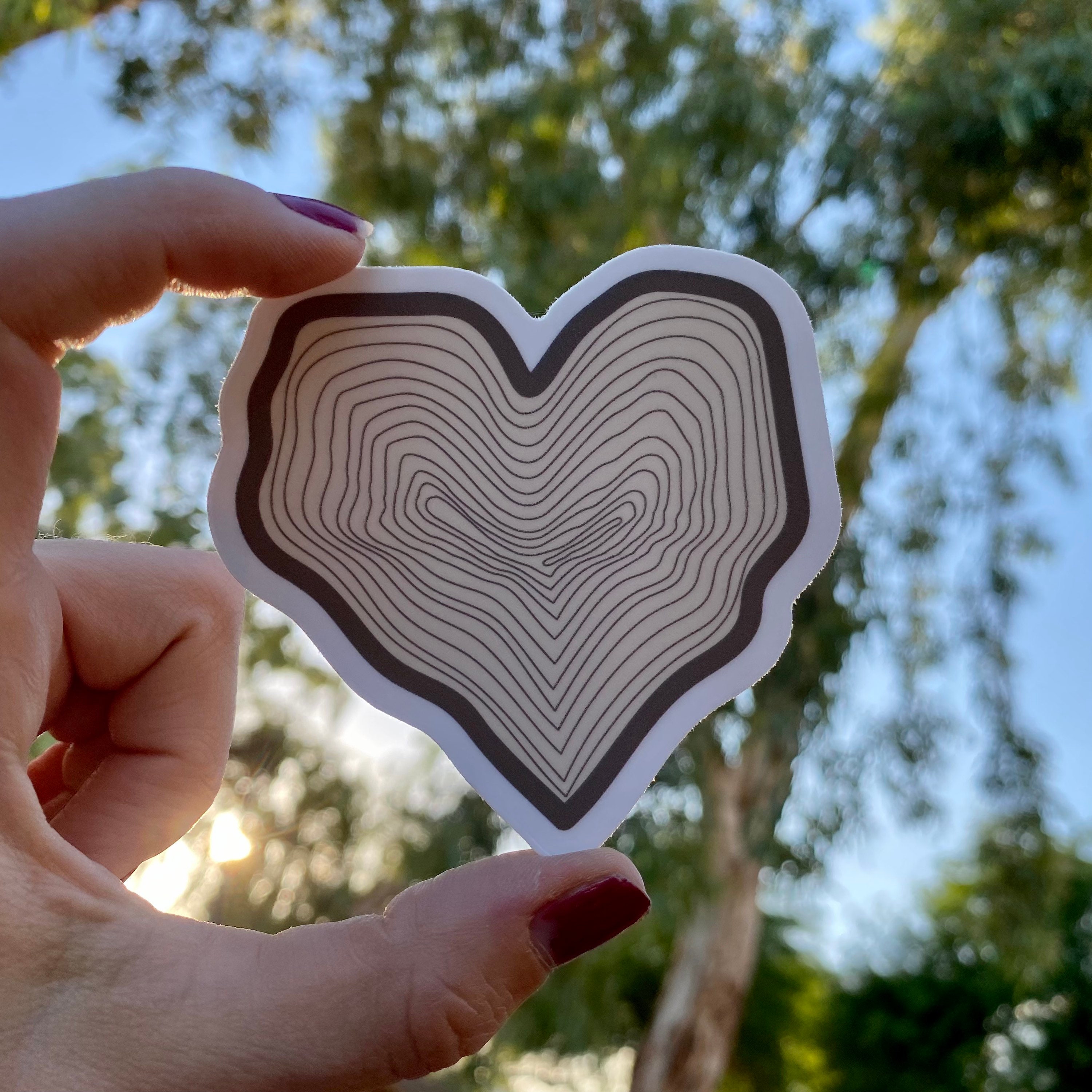 Tree Sticker for Car Tree Heart Sticker for Hydroflask | Etsy
