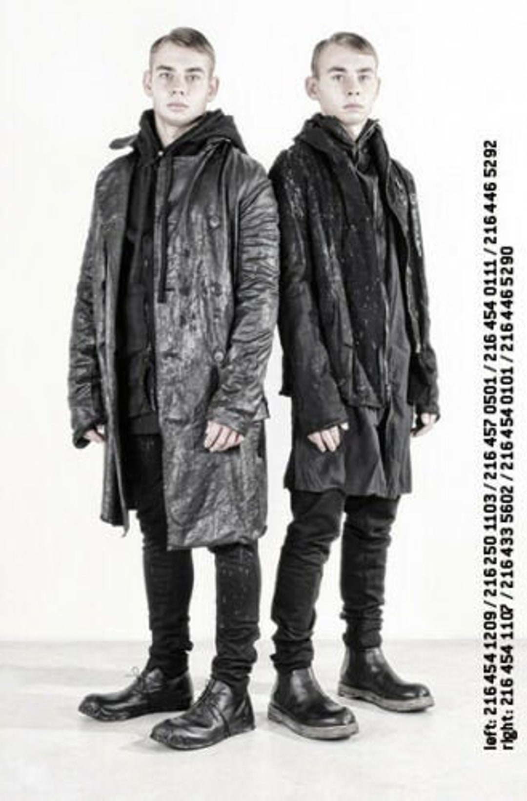Rundholz Dip Designer Coat Trench Black Coated Cotton Distressed ...