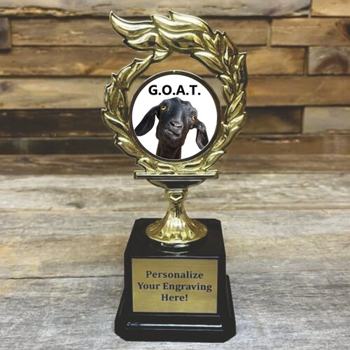 Goat greatest of All Time G.O.A.T Trophy Award - Etsy