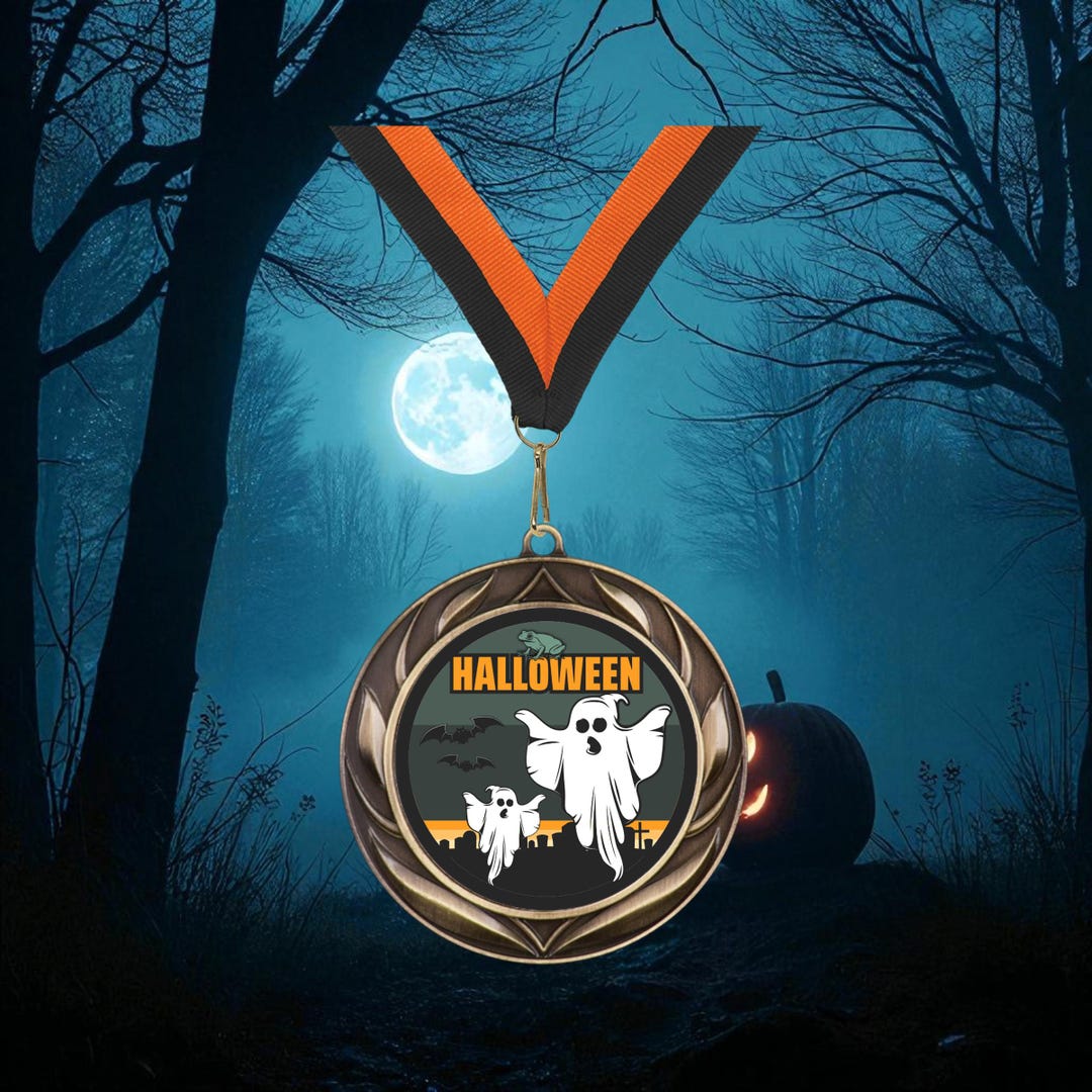 3 Pack of Medals | Spooky Ghost Halloween Wreath Insert Medal | Scary ...