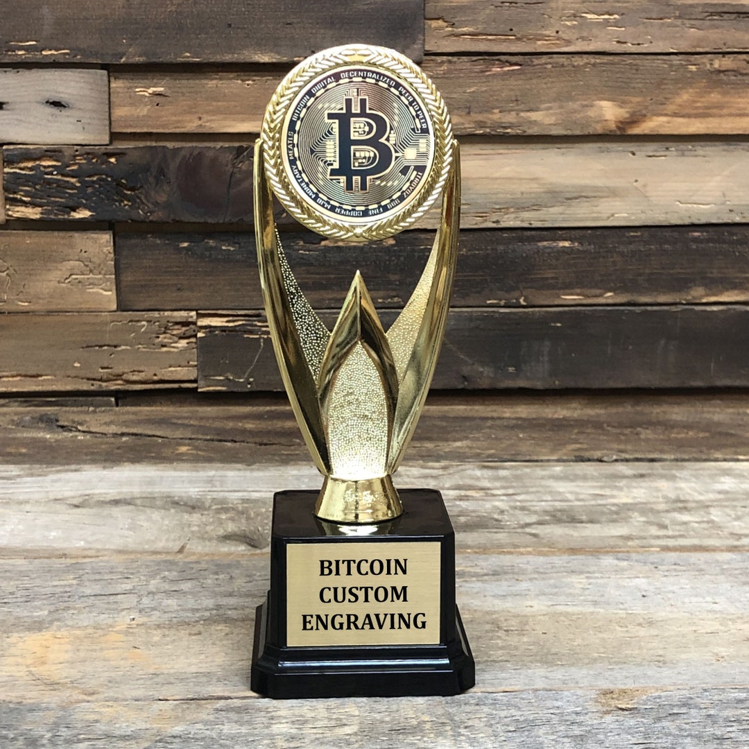Bitcoin Trophy: Crypto Investor Award - Etsy