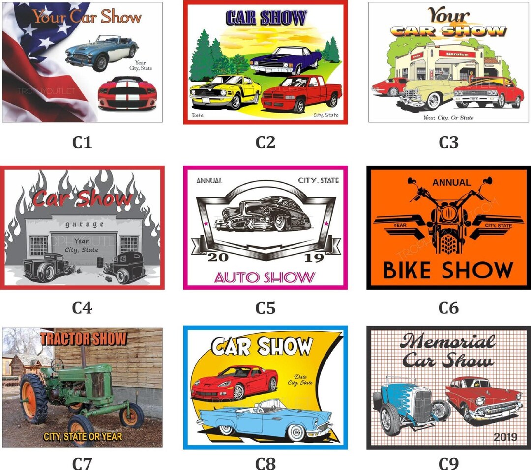Sold per Pack | 3x4 Dash Plaque | Personalized Car Show & Event Award ...