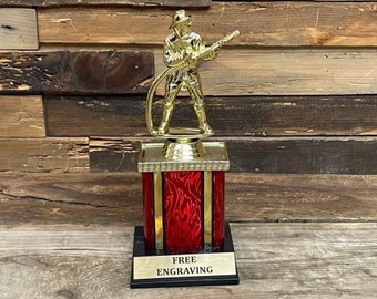 Personalized Firefighter Trophy Award, Customized Fireman Gift With ...