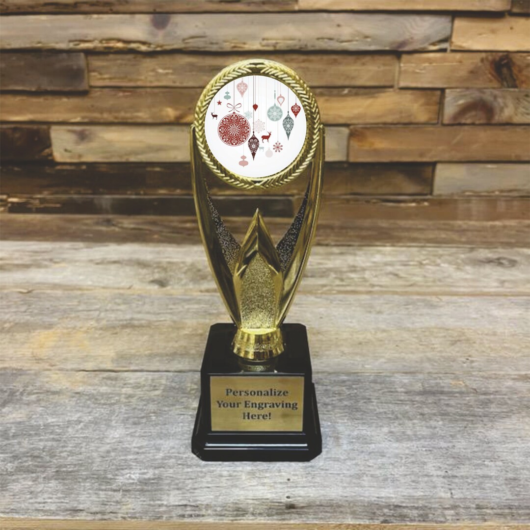 Best Decorated Tree Christmas Trophy | Holiday Decorating Award ...