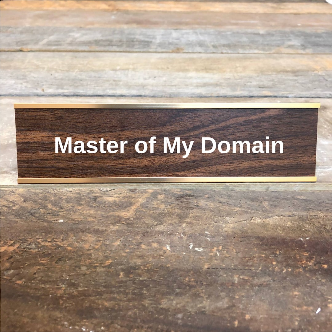 Seinfeld Desk Sign Master of My Domain - Etsy