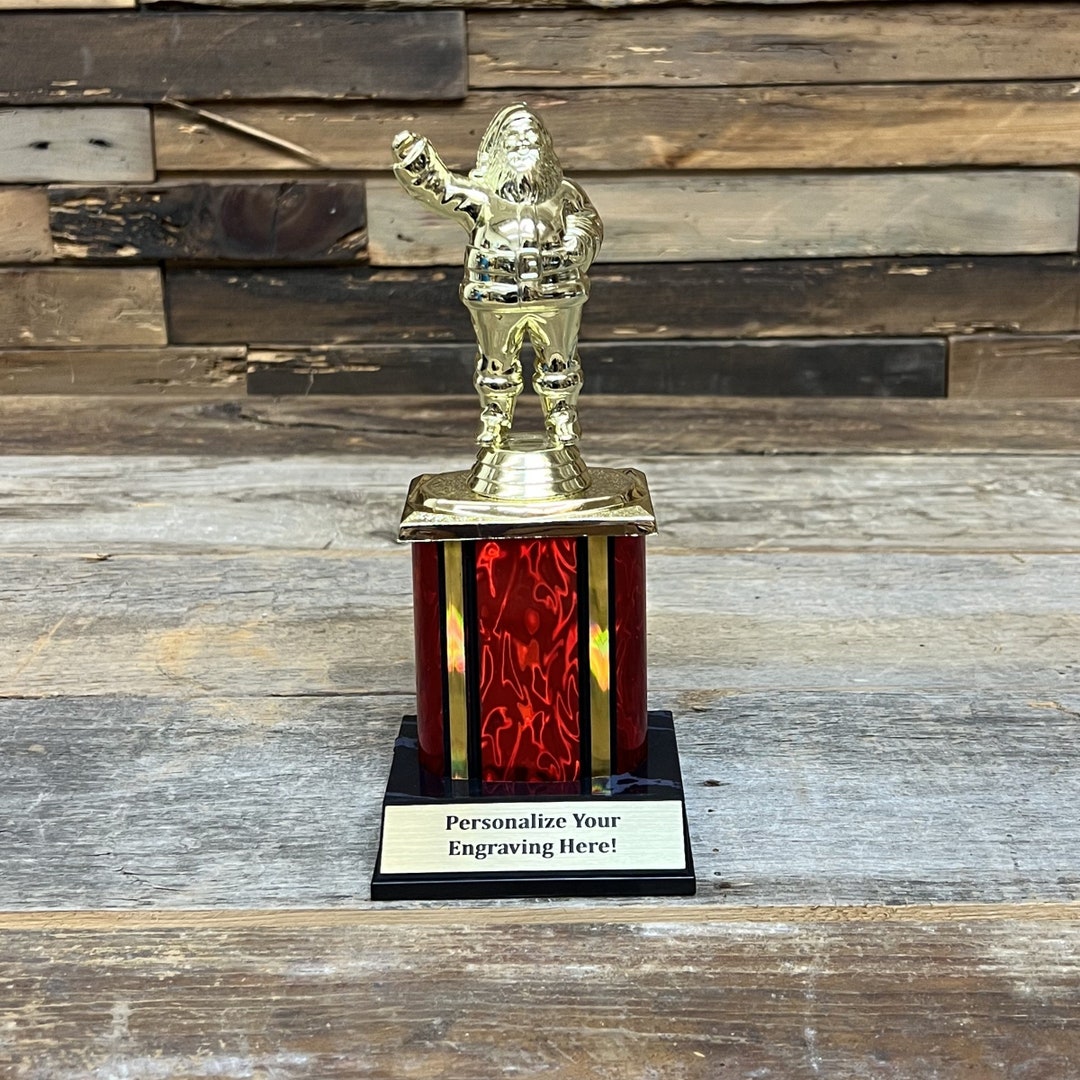 Santa Column Trophy Ugly Sweater Award - Etsy