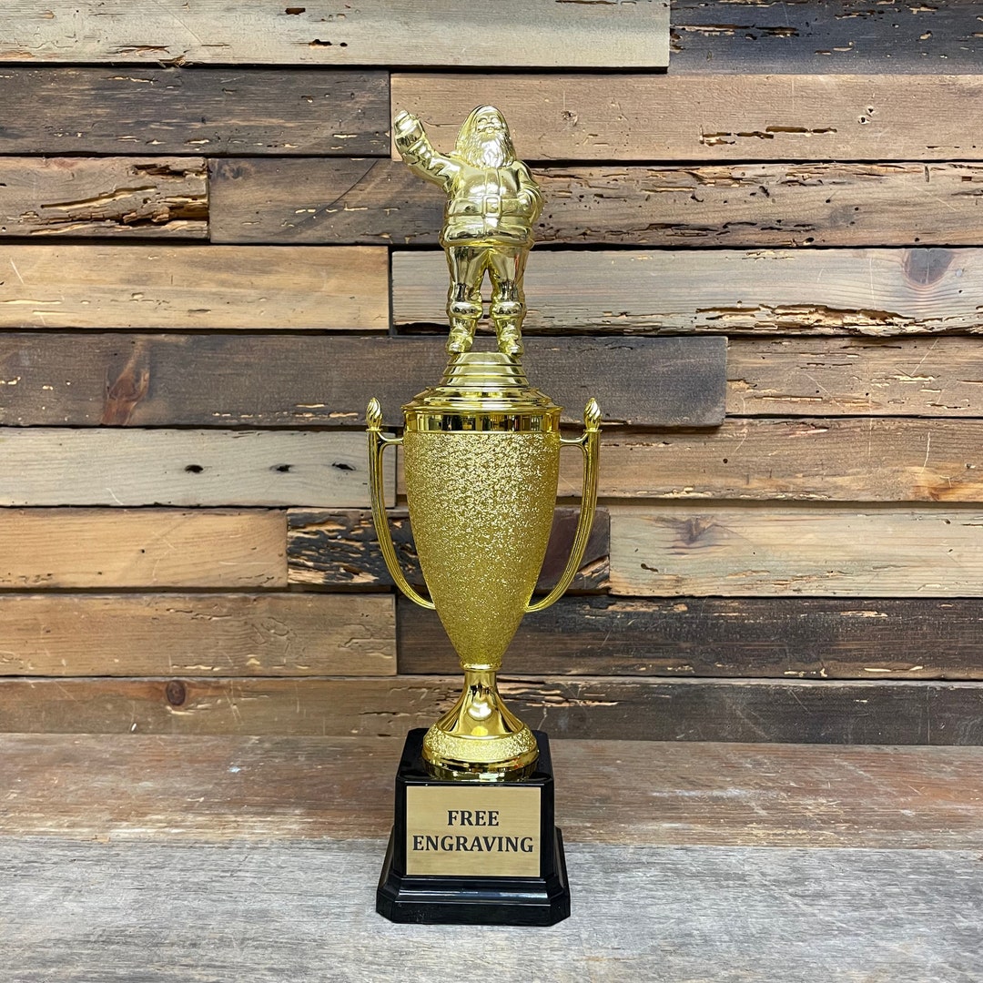 Santa Cup Trophy | Christmas Award | Holiday Cheer Trophy | Christmas ...
