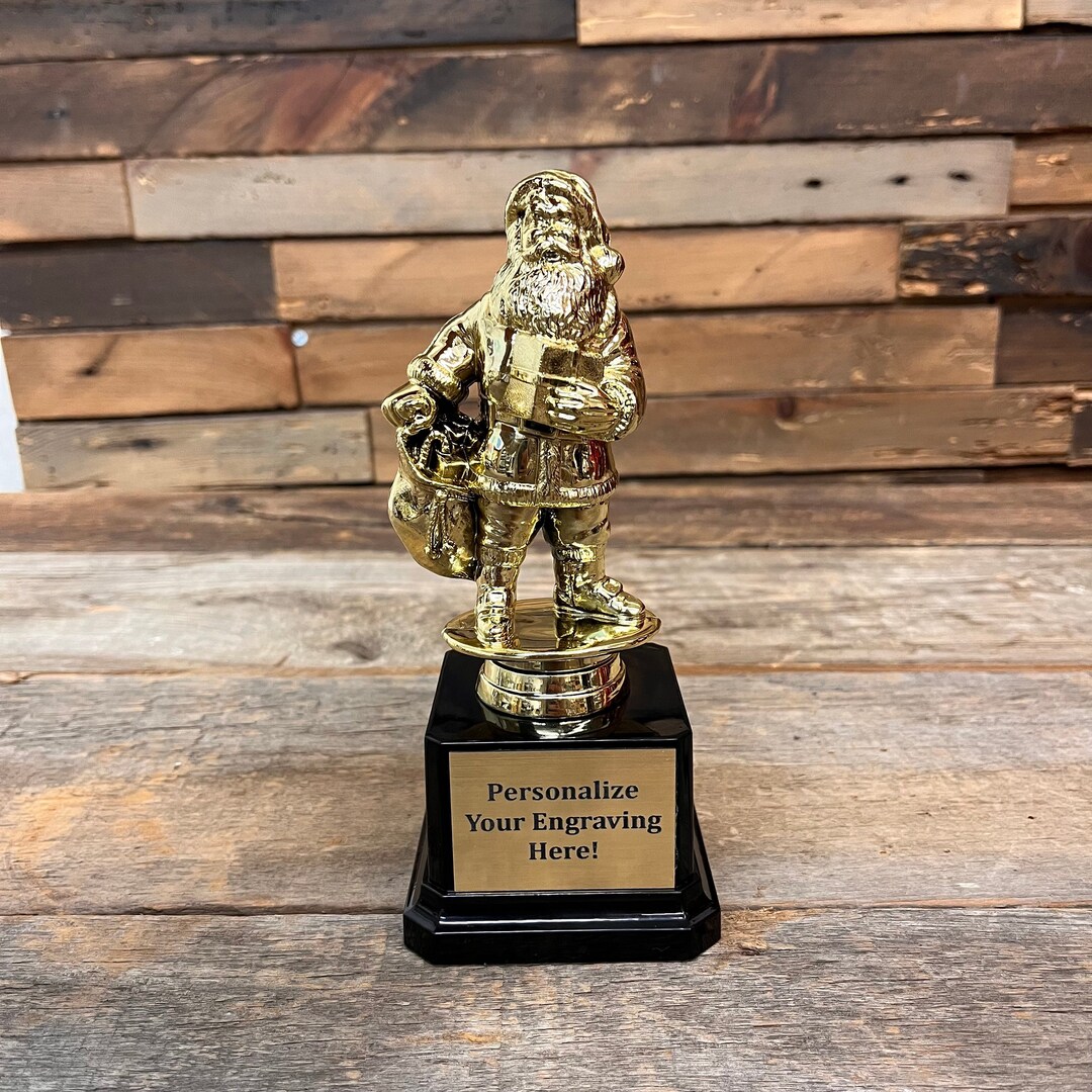You're Sleigh-in' It Santa Trophy | Fun Christmas Award | Custom ...