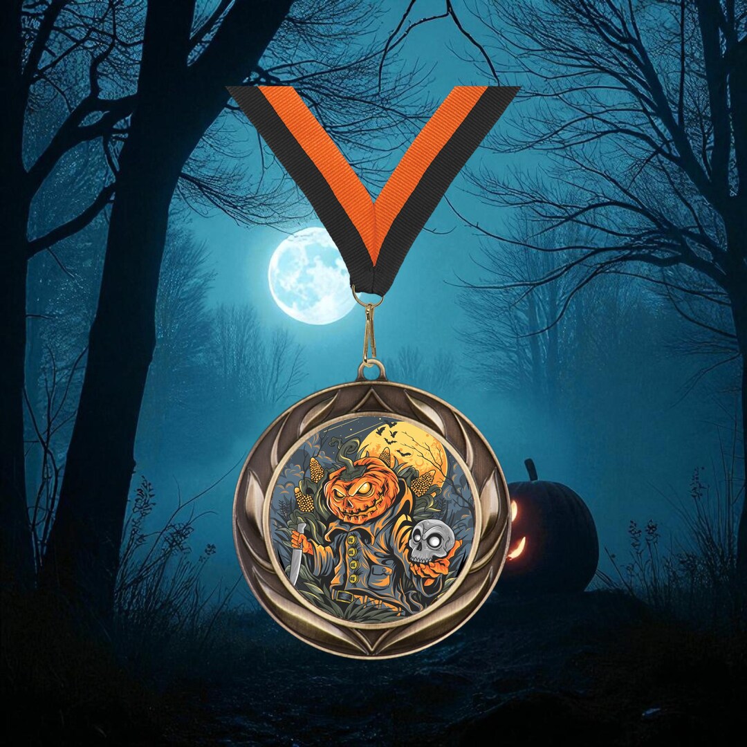 Halloween Pumpkin Medals: Spooky Trick or Treat Party Prizes - 3 Pack ...