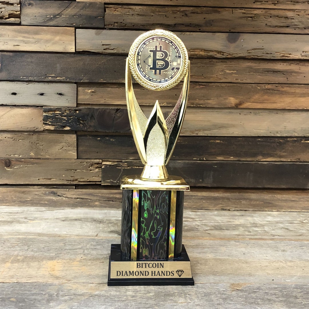 Bitcoin Award Trophy: Crypto Keepsake, Diamond Hands Gift - Etsy