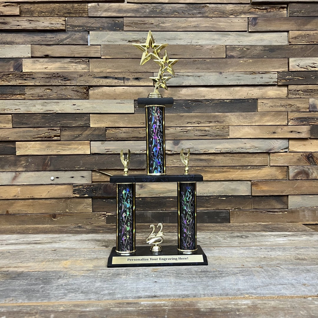 Rising Star 2 Column Trophy | Super Star Award | 3 Star Victory Trophy | Superstar Rising Star ...