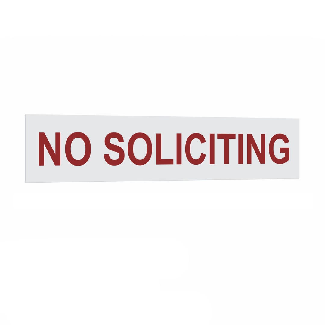 Personalized No Solicitation Sign: Custom Engraved Plastic Plate ...