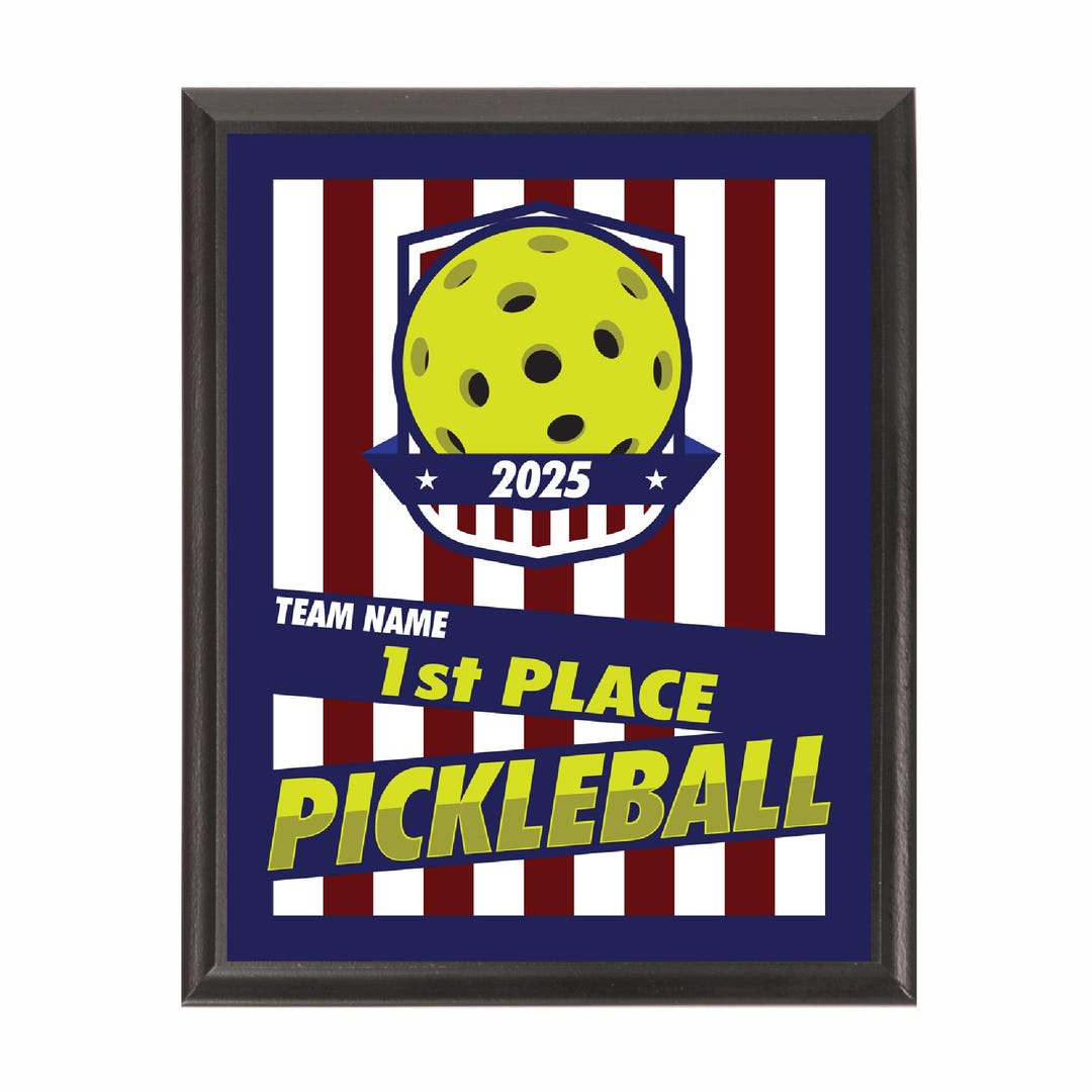 Pickleball 1st Place Team Plaque Award | Personalized Award for ...