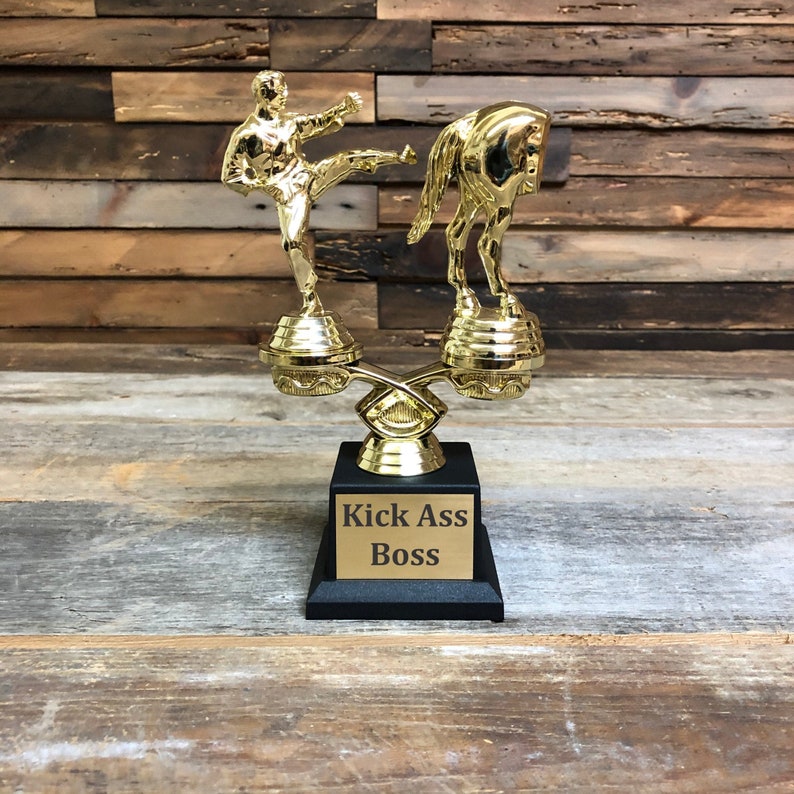 Kick Ass Boss Trophy Horse Ass Trophy Karate Kicks Ass - Etsy