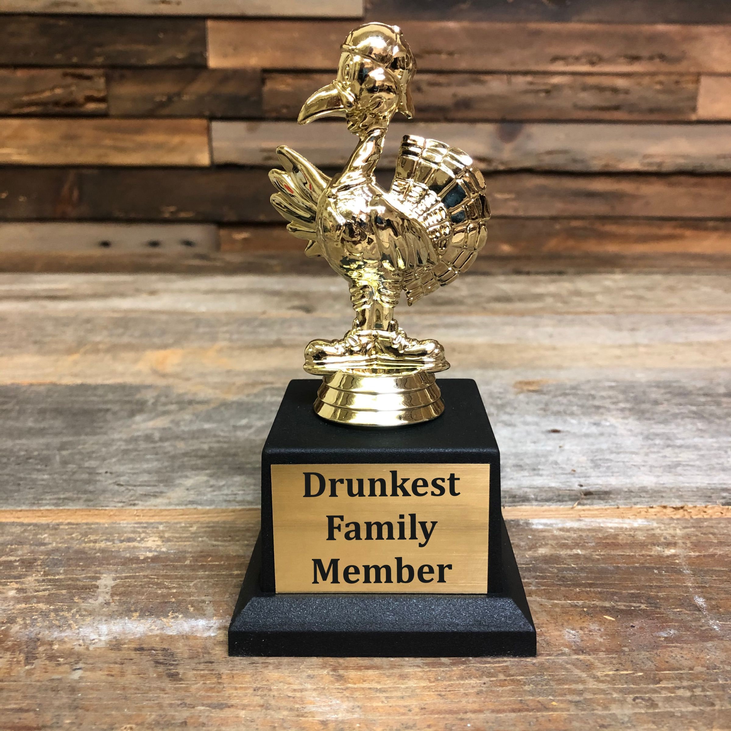 Drunkest Family Member Award Turkey Bowl Trophy - Etsy Australia