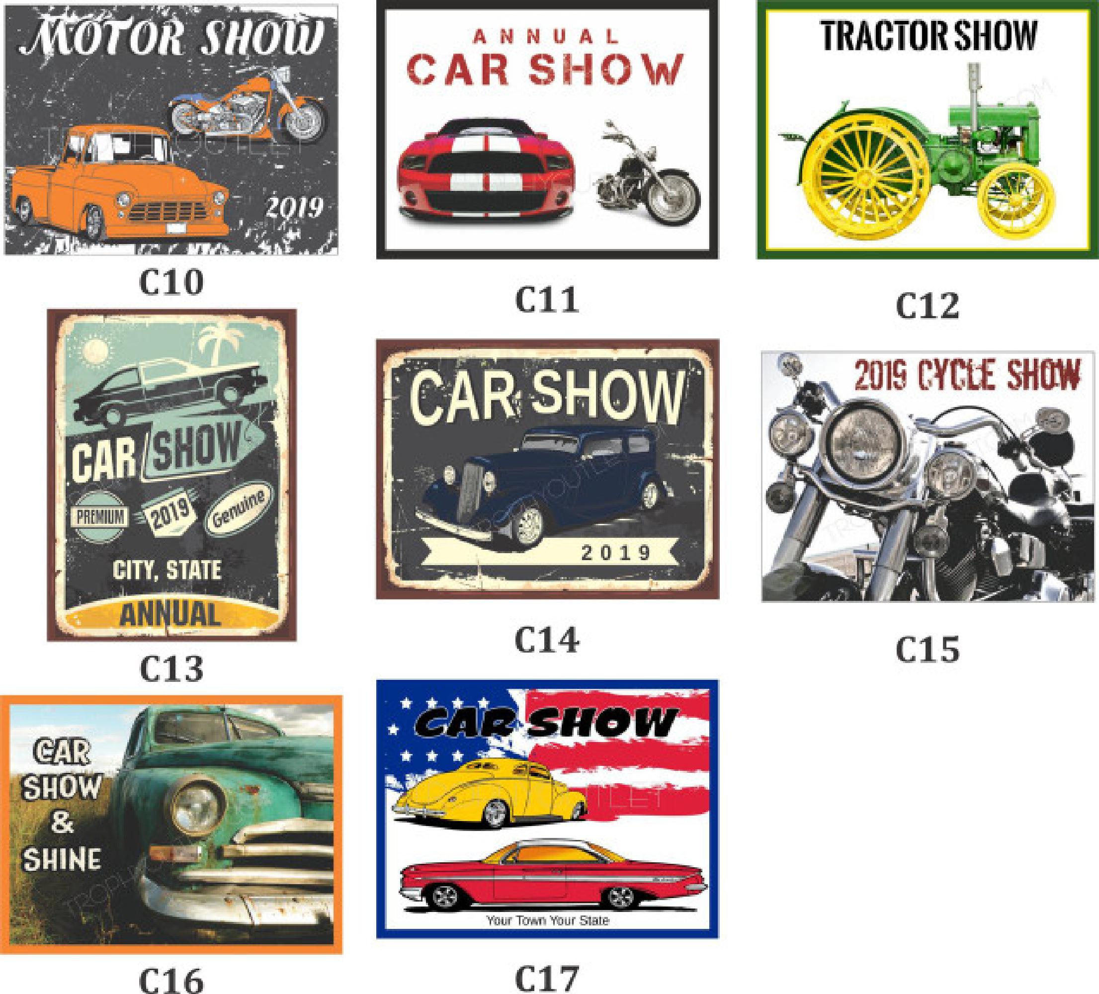 Sold per Pack | 3x4 Dash Plaque | Personalized Car Show & Event Award ...