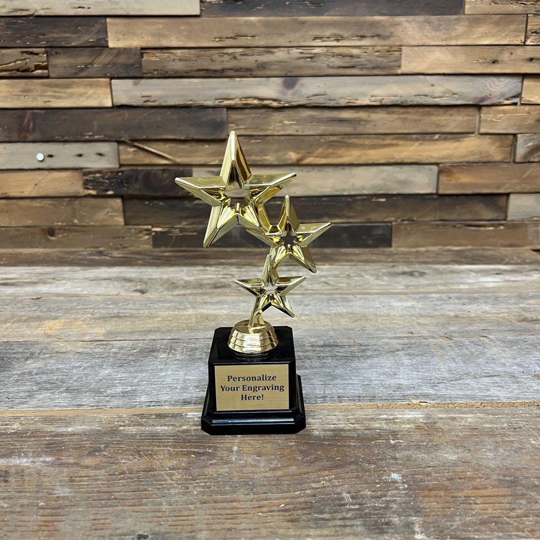 Custom 3 Star Award Trophy: Rising Star Recognition - Etsy