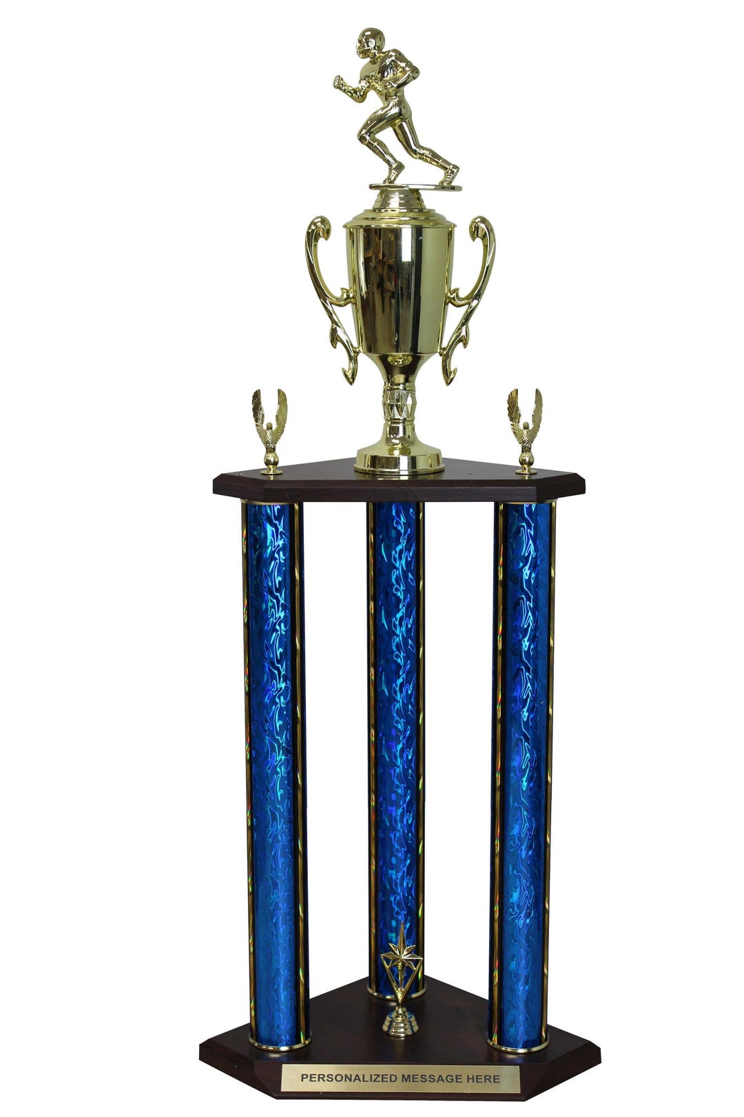 Personalized 3-column Trophy Award: Engraved Sports Tournament Champion ...